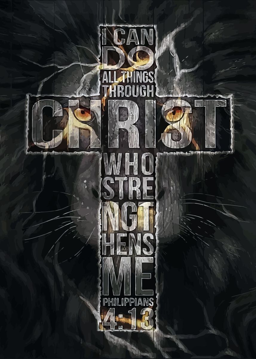 'Lion and God' Poster, picture, metal print, paint by mystore for ...