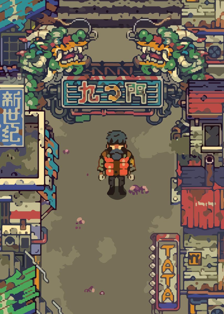 'eastward pixel' Poster, picture, metal print, paint by Hima Misake 11 ...