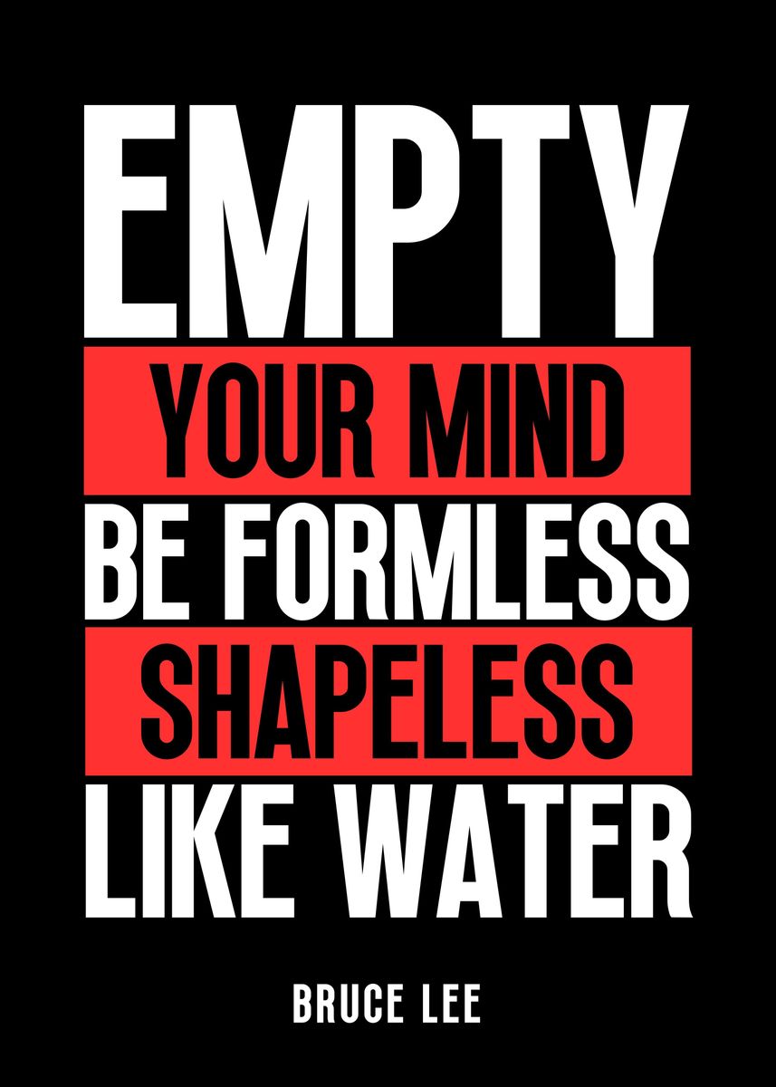 'Bruce Lee Quotes' Poster, picture, metal print, paint by Wezt Studio ...