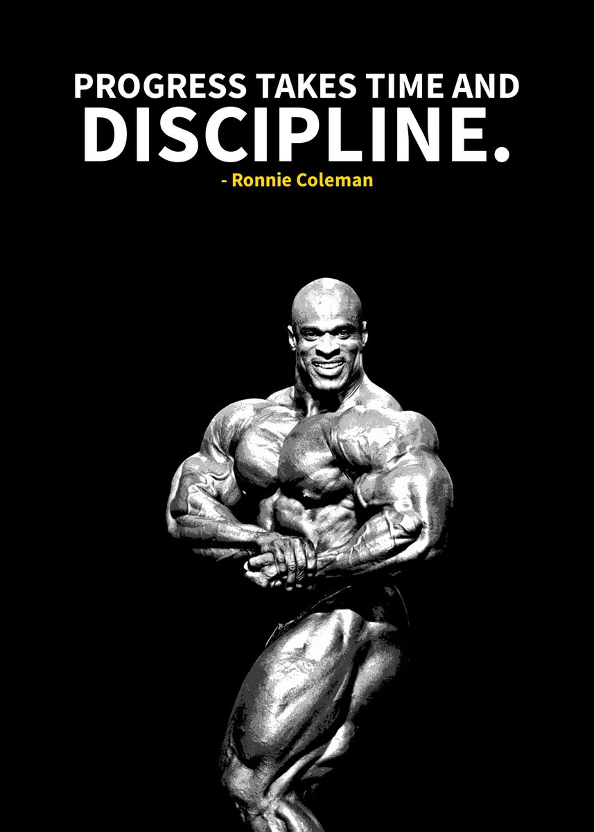 'Ronnie Coleman quotes ' Poster, picture, metal print, paint by Yoshhhh ...