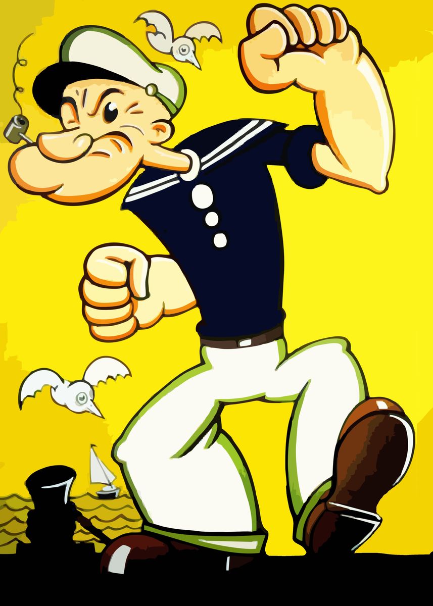 'popaye' Poster, picture, metal print, paint by KT 87 creator | Displate