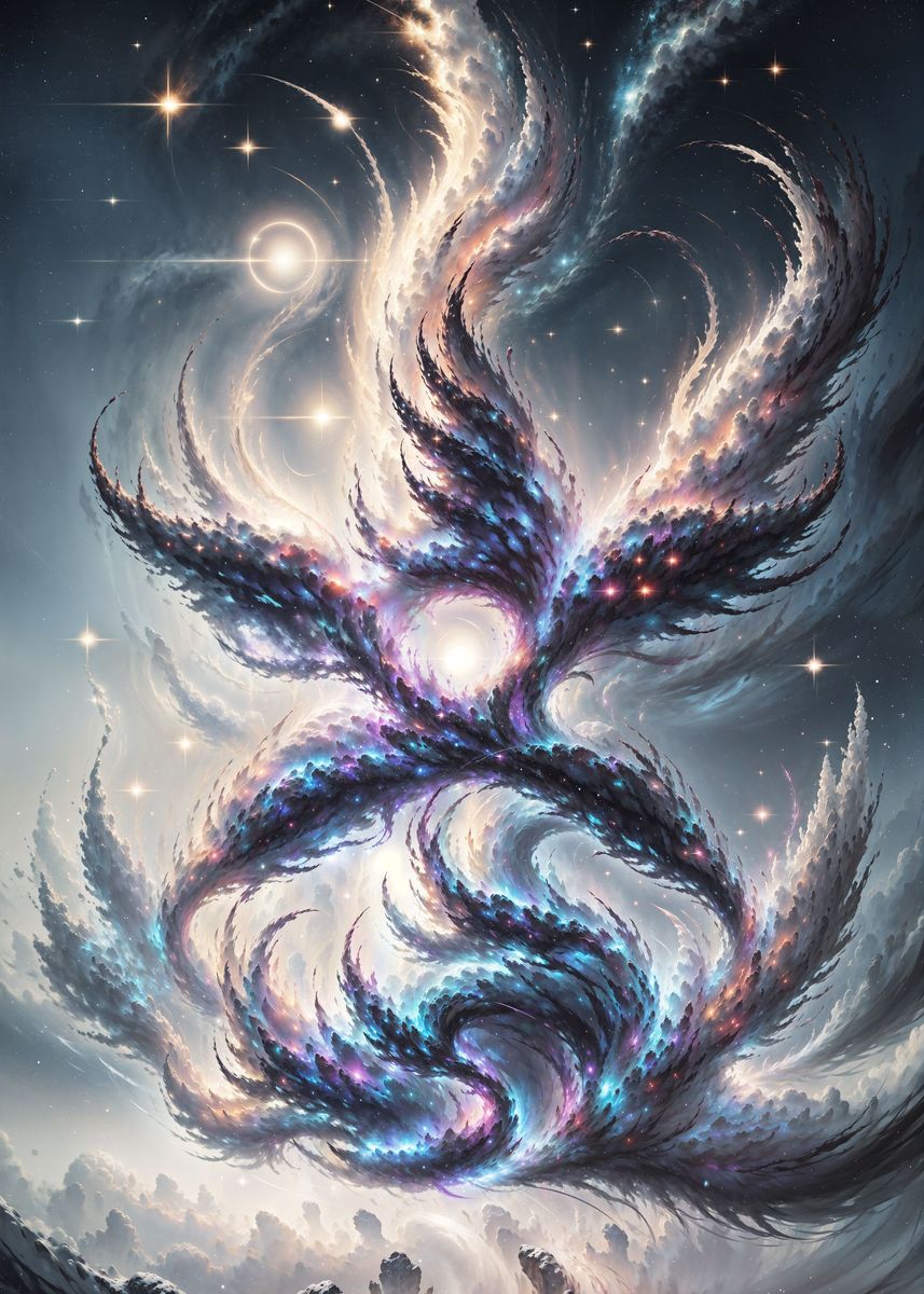 'Snowflake' Poster, picture, metal print, paint by DervlexArt | Displate