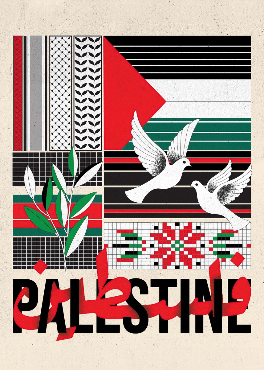 'Palestine' Poster, picture, metal print, paint by May Ali | Displate