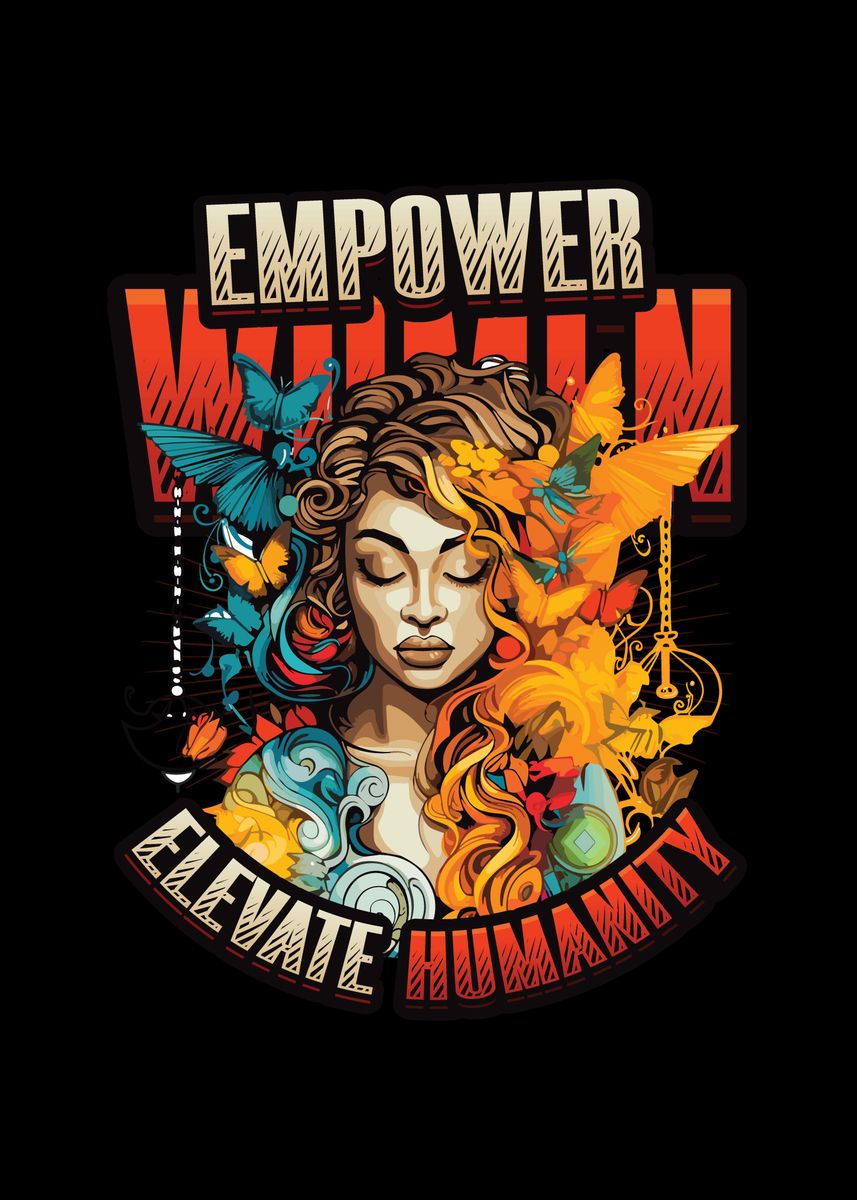 'Empower Women Equal Rights' Poster, picture, metal print, paint by ...