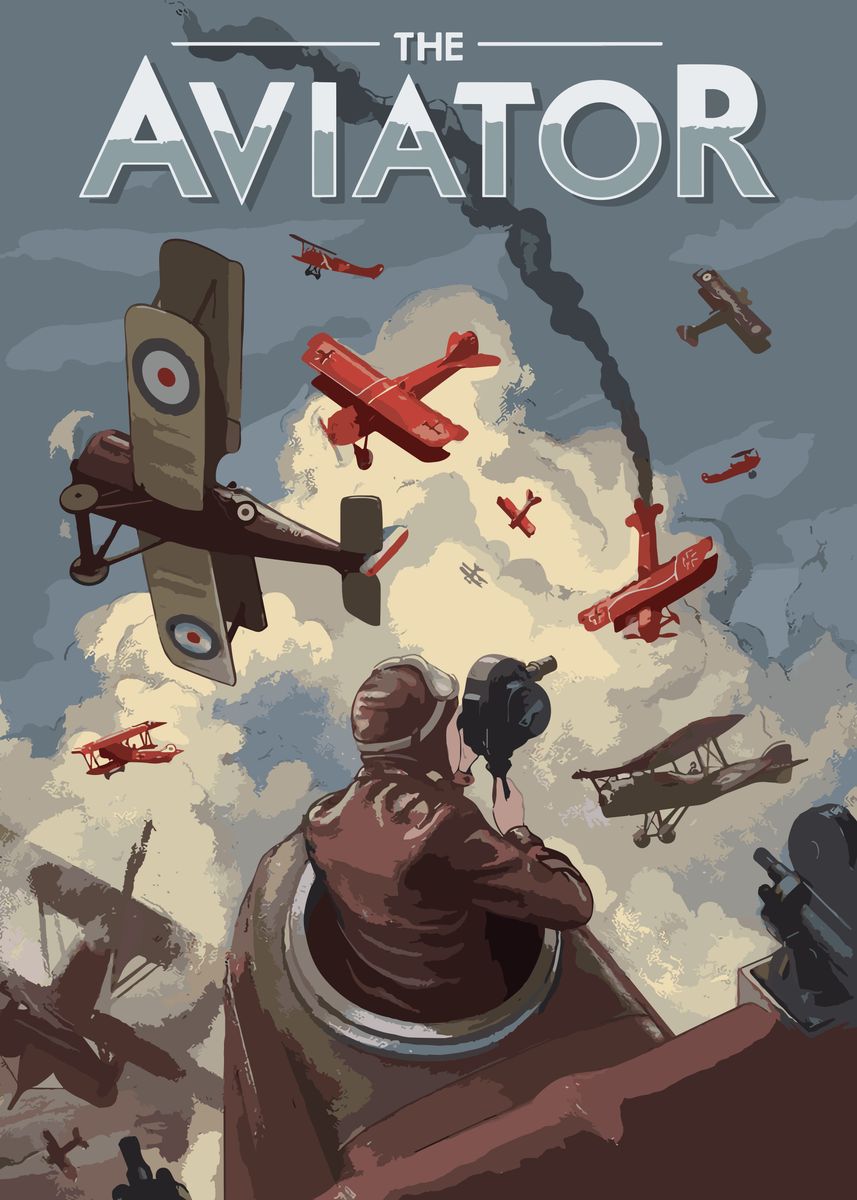 'the aviator' Poster, picture, metal print, paint by Havana Junky | Displate