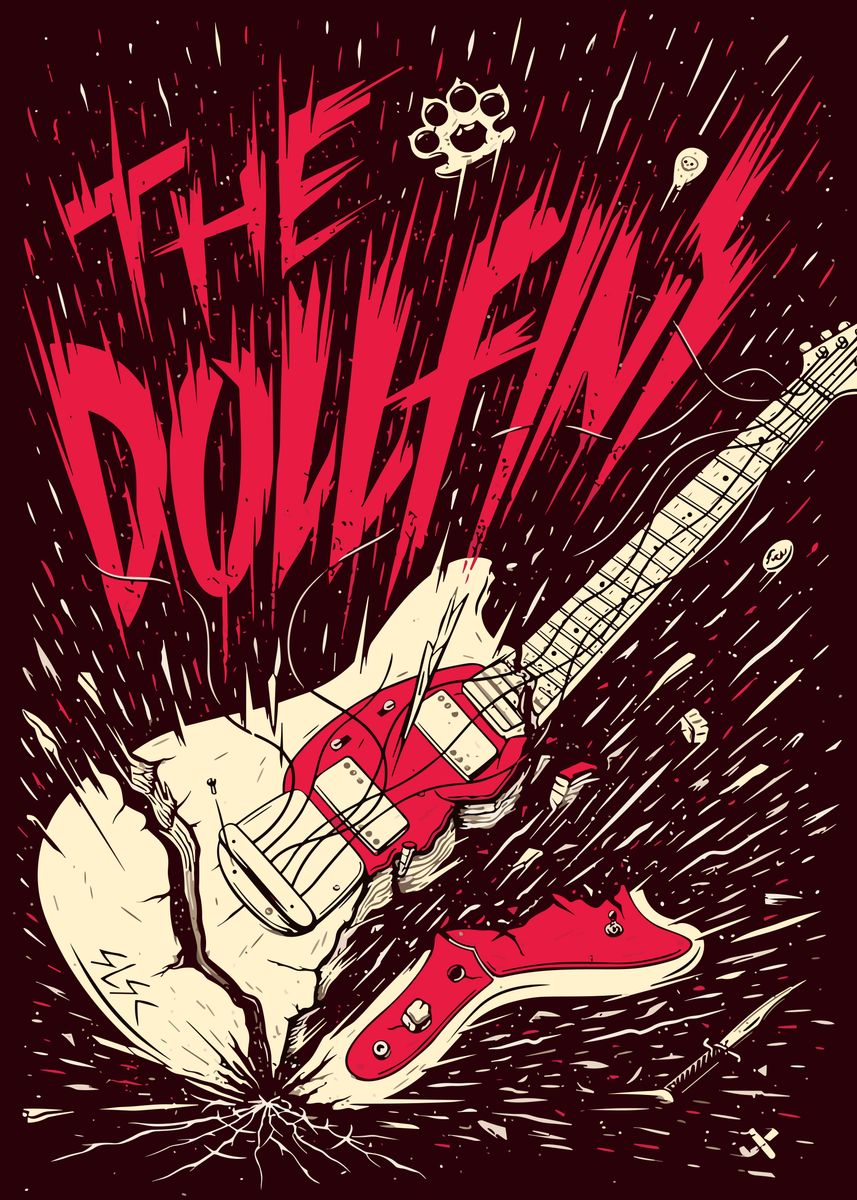 'the dollfin' Poster, picture, metal print, paint by Havana Junky ...