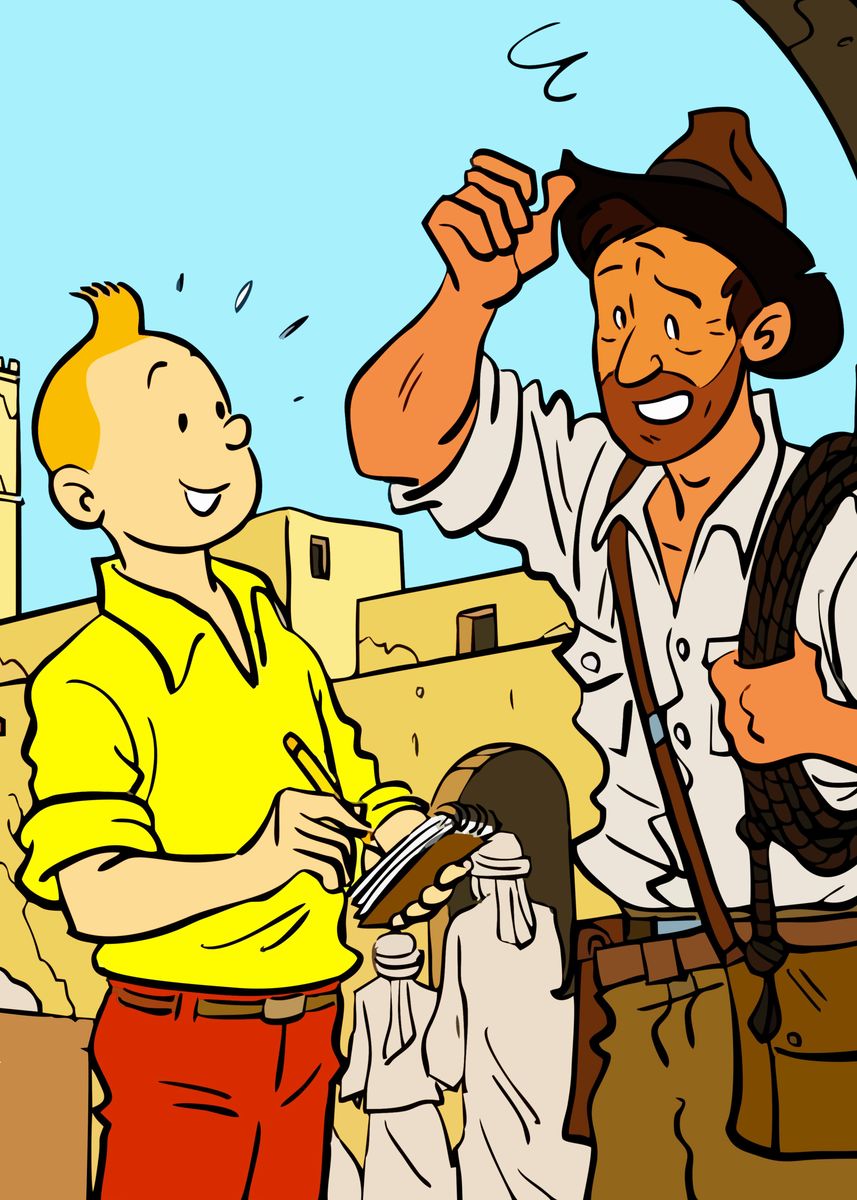 'the adventure of tin tin' Poster, picture, metal print, paint by ...