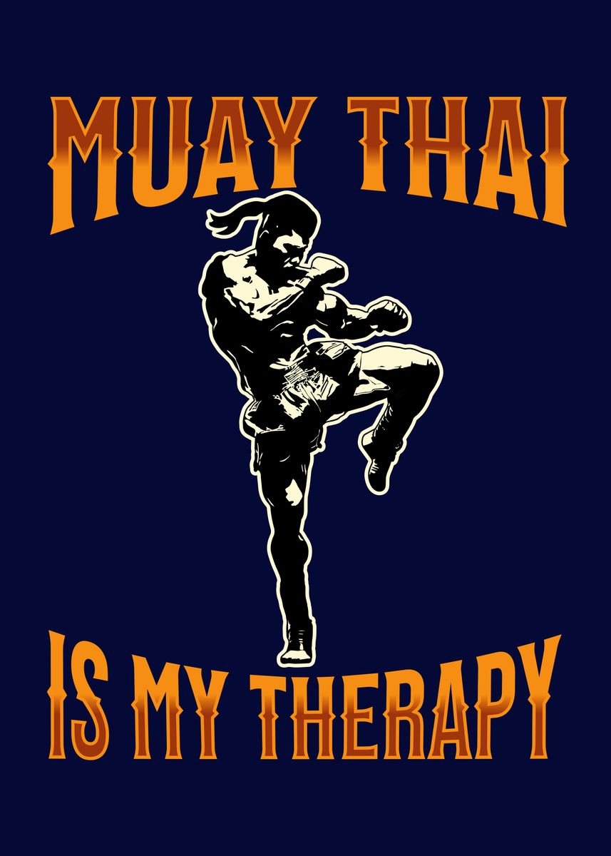 'Muay Thai Boxing' Poster, picture, metal print, paint by MzumO | Displate