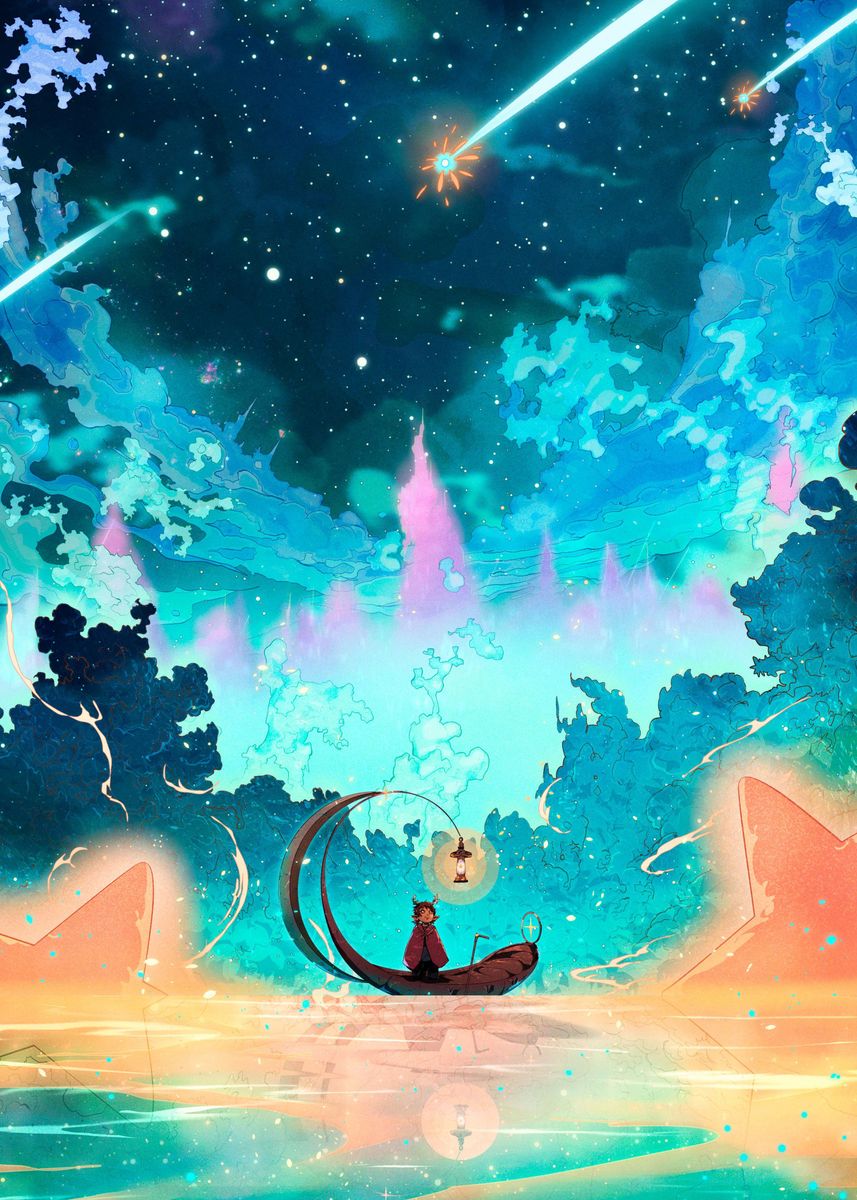 'Shimmer Sound Sea' Poster, picture, metal print, paint by Keiji ...