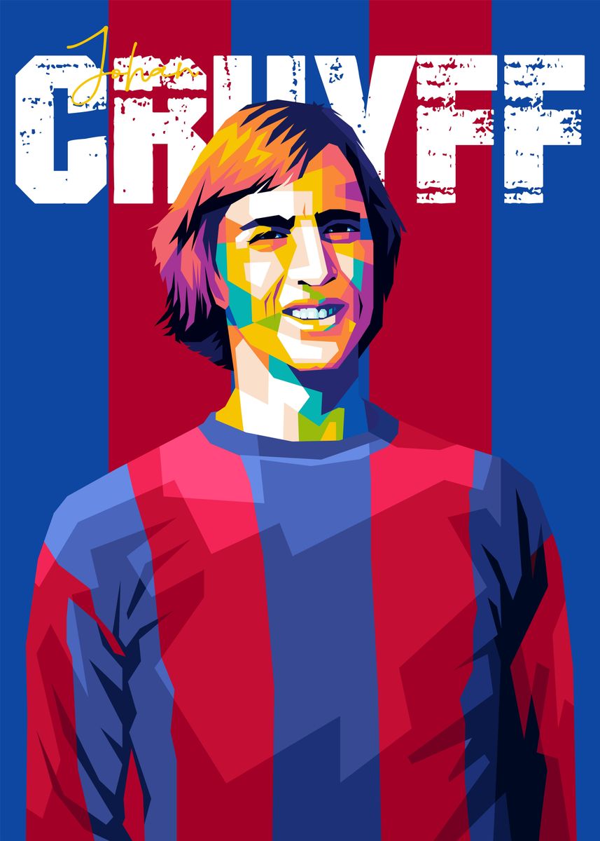 'Johan Cruyff ' Poster, picture, metal print, paint by Wpap Malang ...