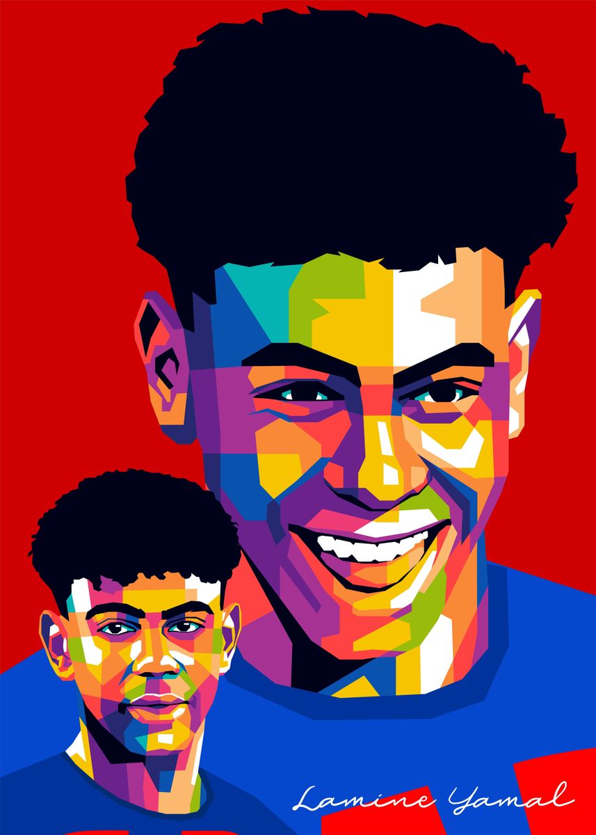 'The Younger Lamine ' Poster, picture, metal print, paint by Wpap ...