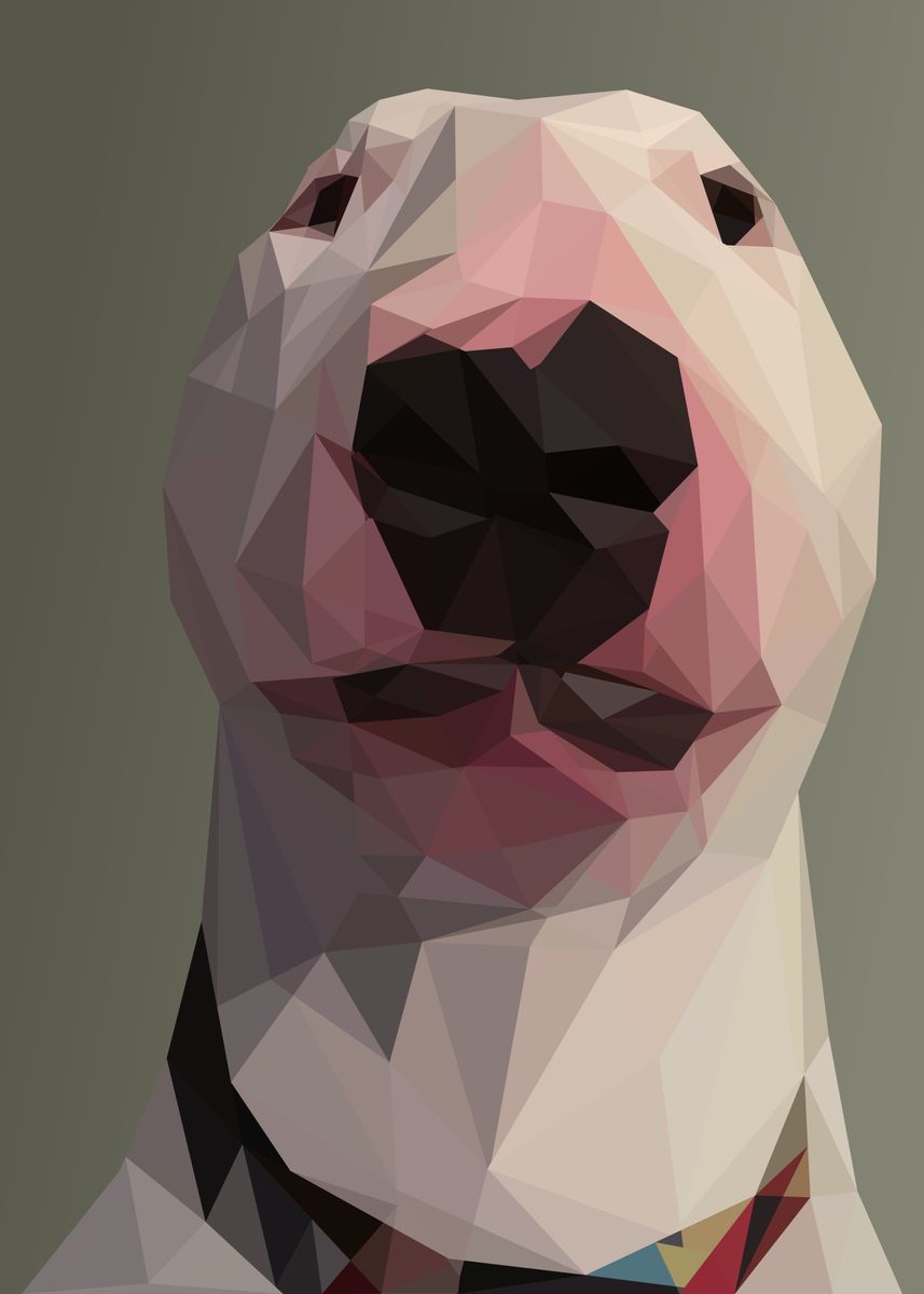 'walter dog meme ' Poster, picture, metal print, paint by Lowpoly ...