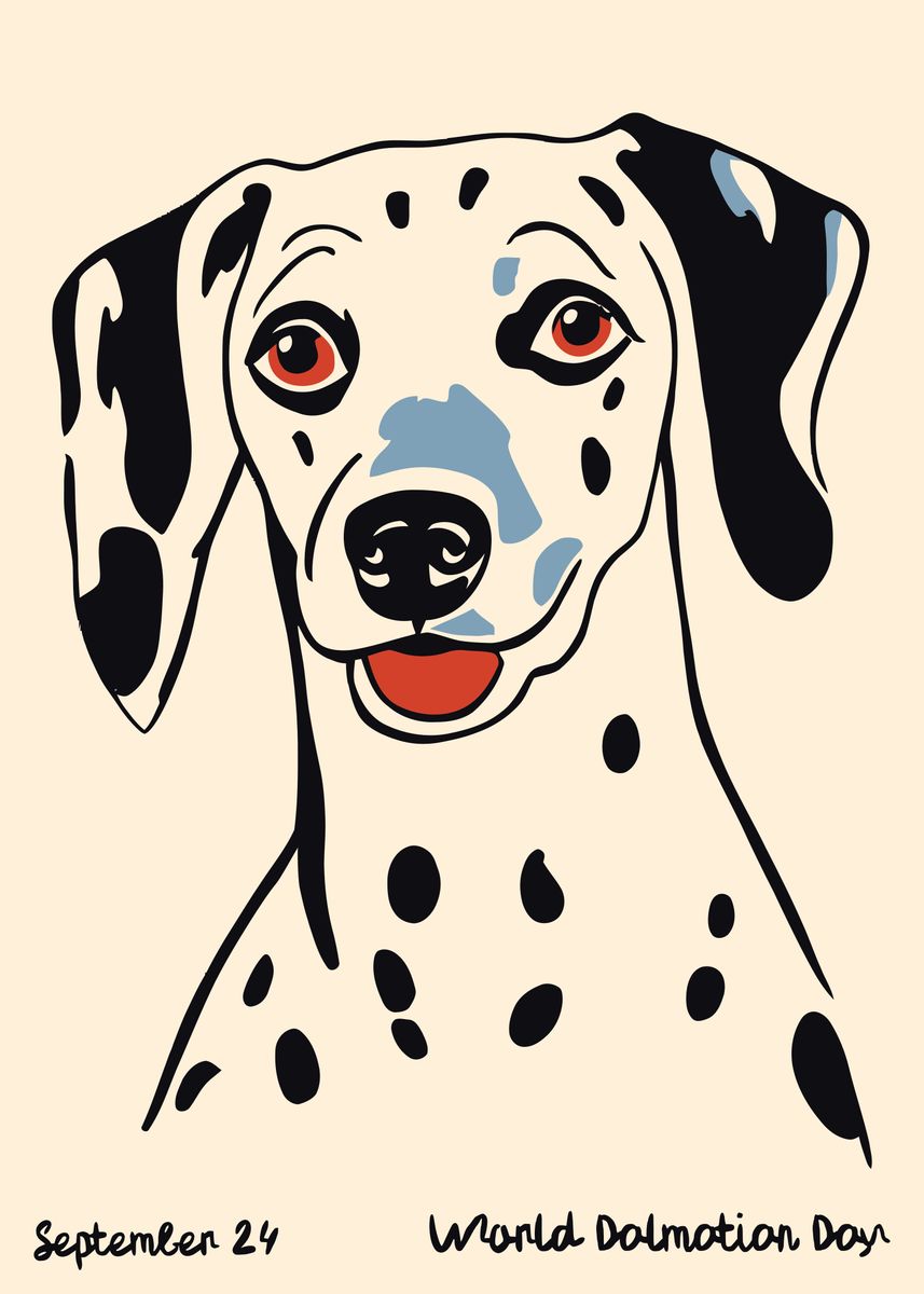 'WORLD DALMATIAN DAY Poster' Poster, picture, metal print, paint by ...