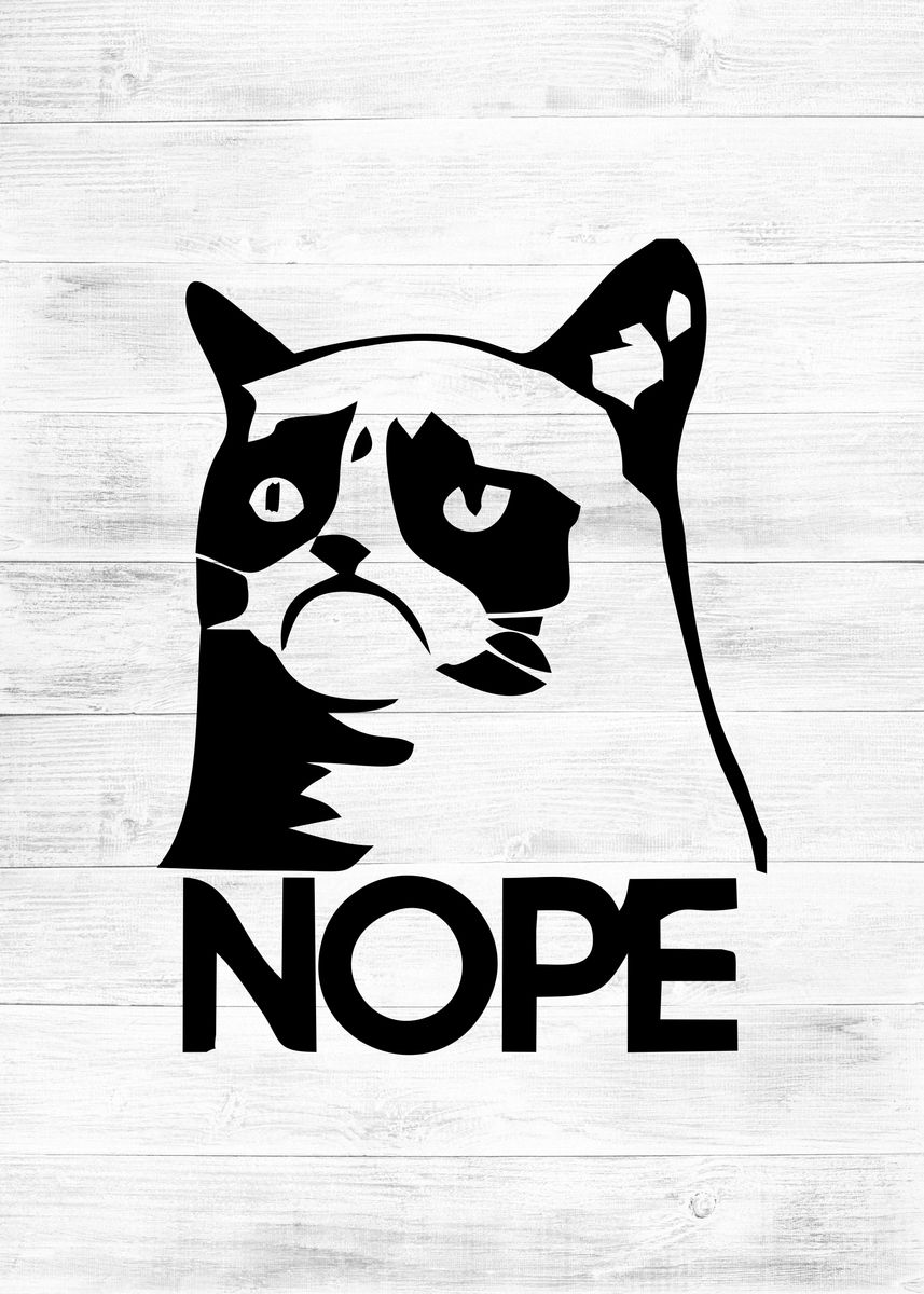 'nope' Poster, picture, metal print, paint by Top Collection Posters ...