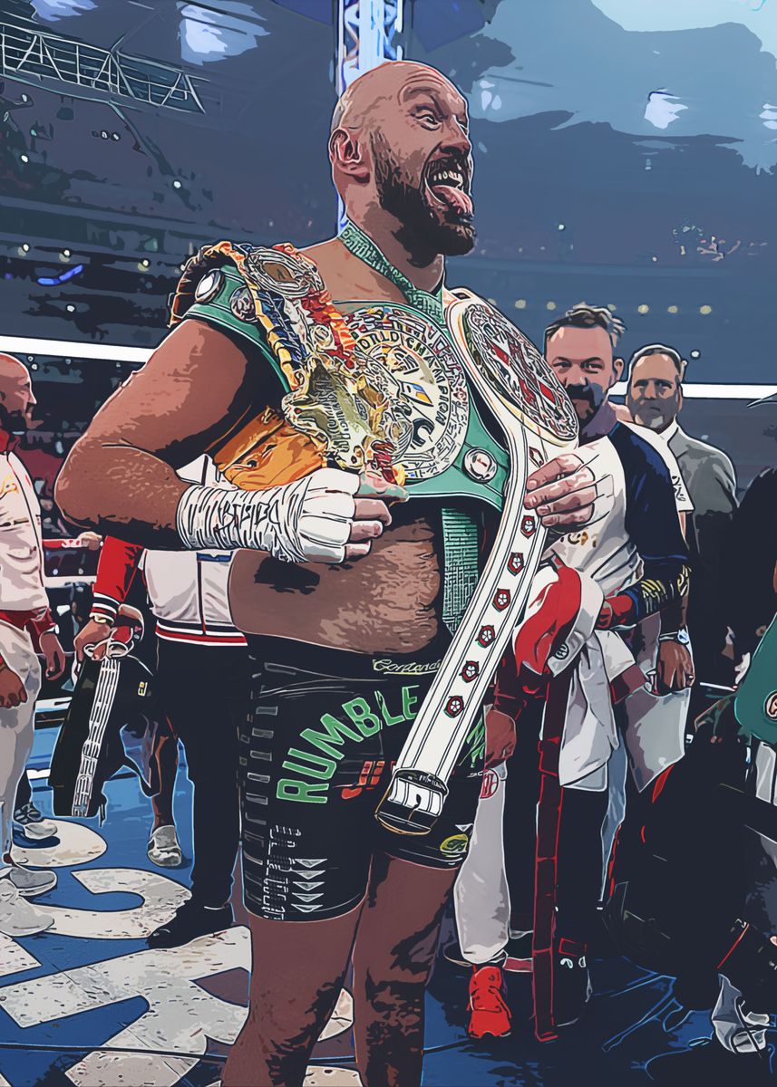 'Tyson Fury Boxing' Poster, picture, metal print, paint by Benny Jacobs ...