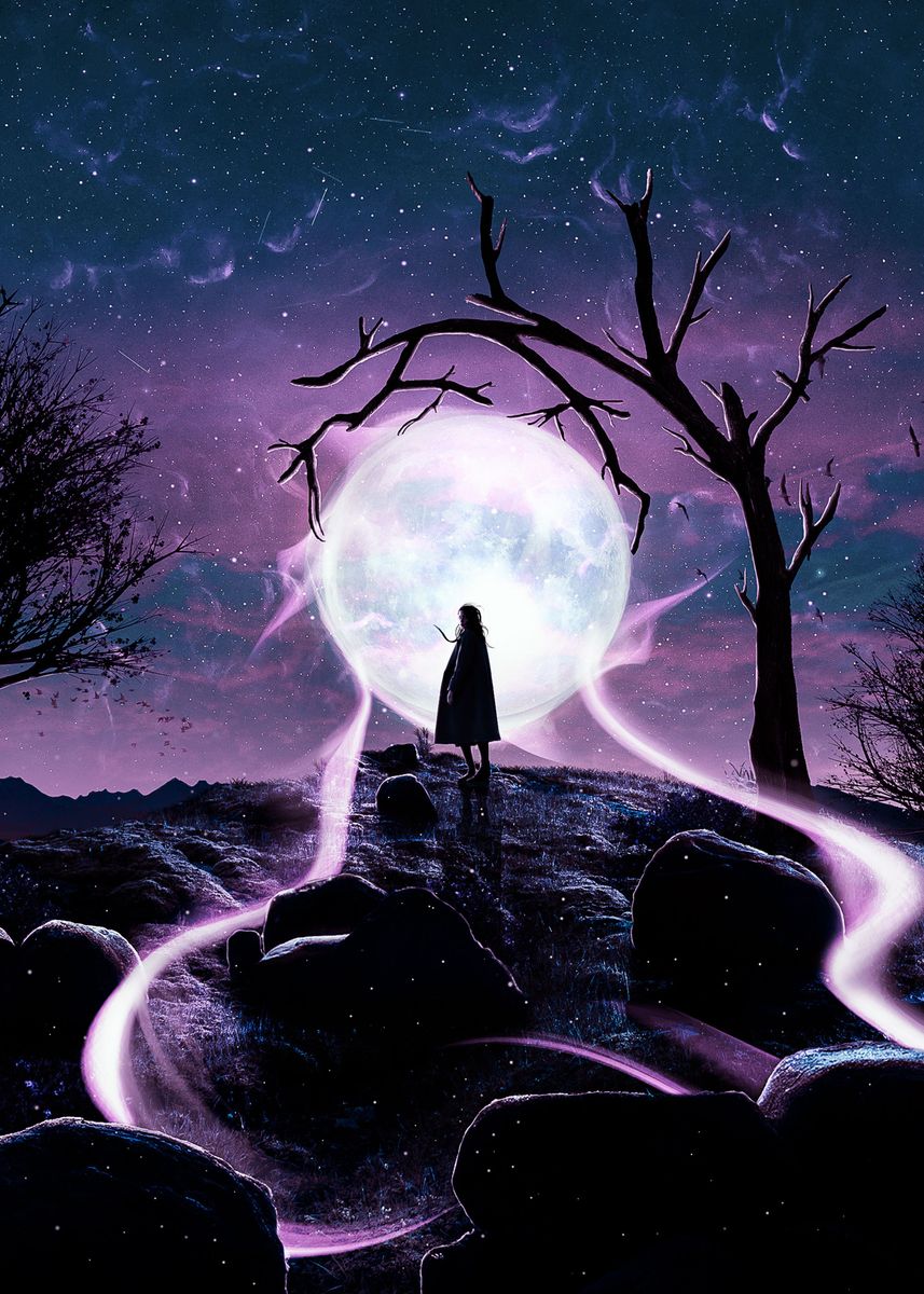 'The Moonlight' Poster, picture, metal print, paint by MatiF | Displate