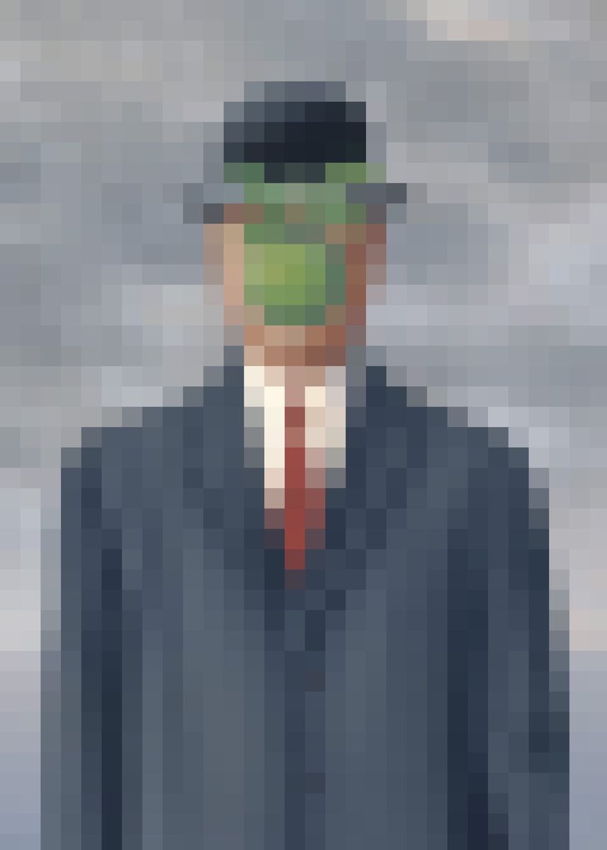 'The Son of Man Pixel' Poster, picture, metal print, paint by Vars ...