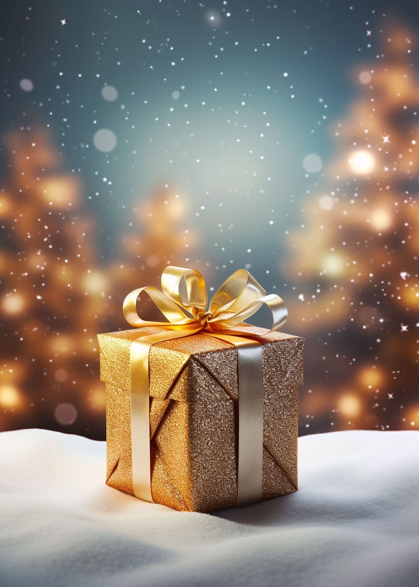 'Christmas Gift Box' Poster, picture, metal print, paint by NIZAM KHAN ...