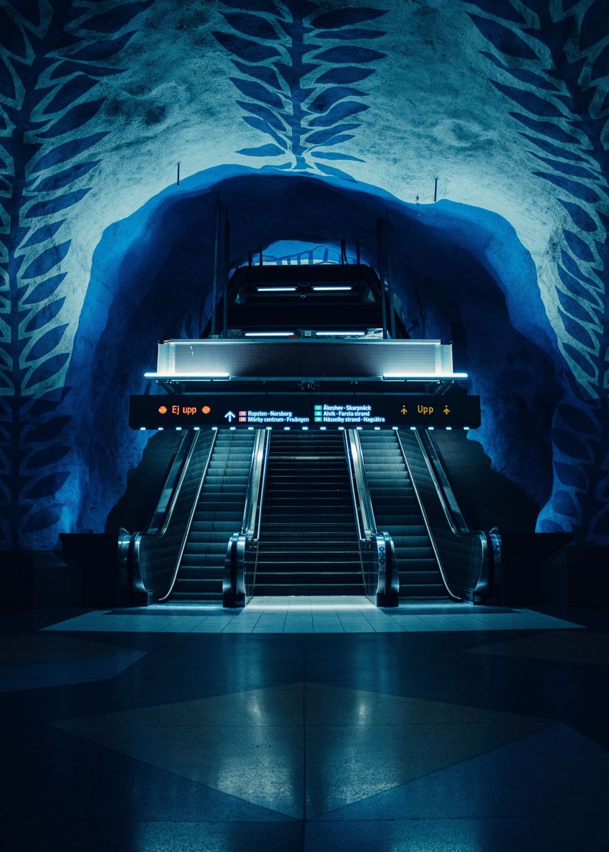 'Abstract Escalator' Poster, picture, metal print, paint by babi lonia ...