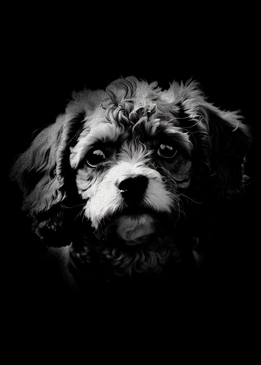 'Realistic Dog Portrait' Poster, picture, metal print, paint by ...