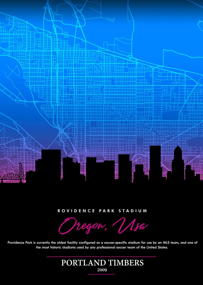 'Portland Timbers' Poster, picture, metal print, paint by Kaye Whitesel ...