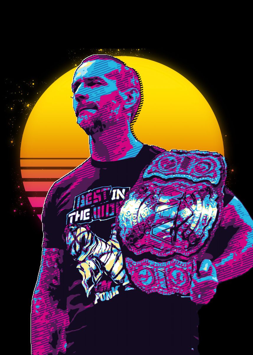 'CM Punk WWE' Poster, picture, metal print, paint by Oizy Production ...