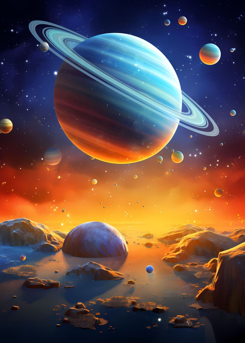 'Epic Space Galaxy Universe' Poster, picture, metal print, paint by ...