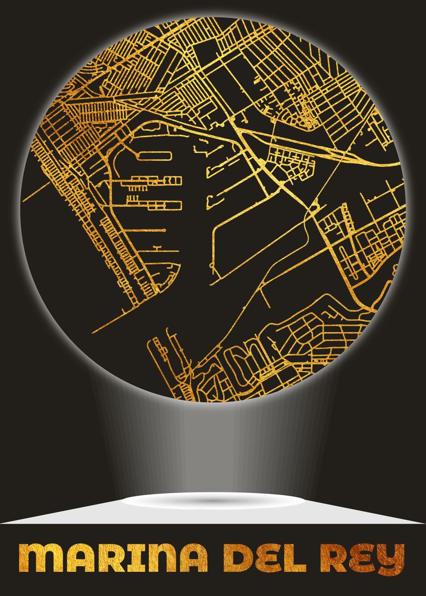 'Marina del Rey CA USA' Poster, picture, metal print, paint by Nolan ...