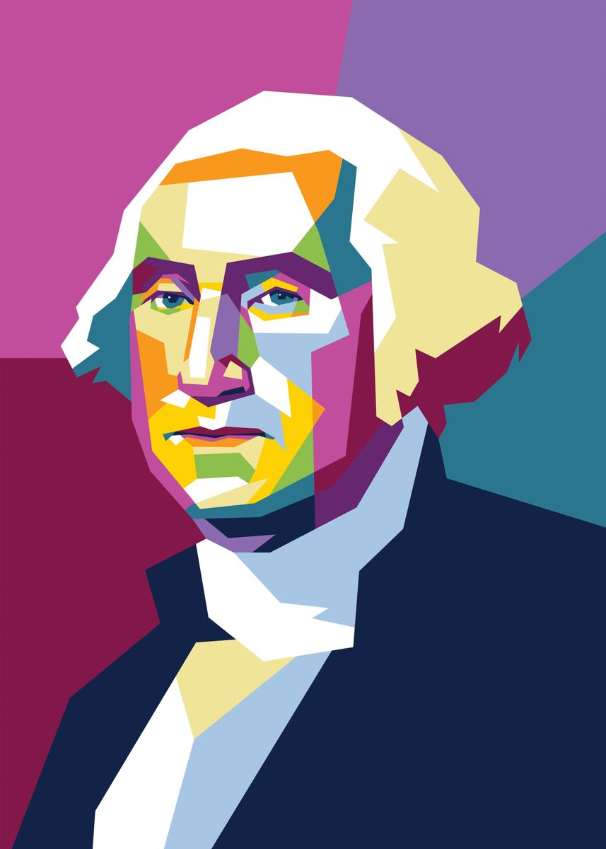 'george washington' Poster, picture, metal print, paint by Roseed Abbas ...