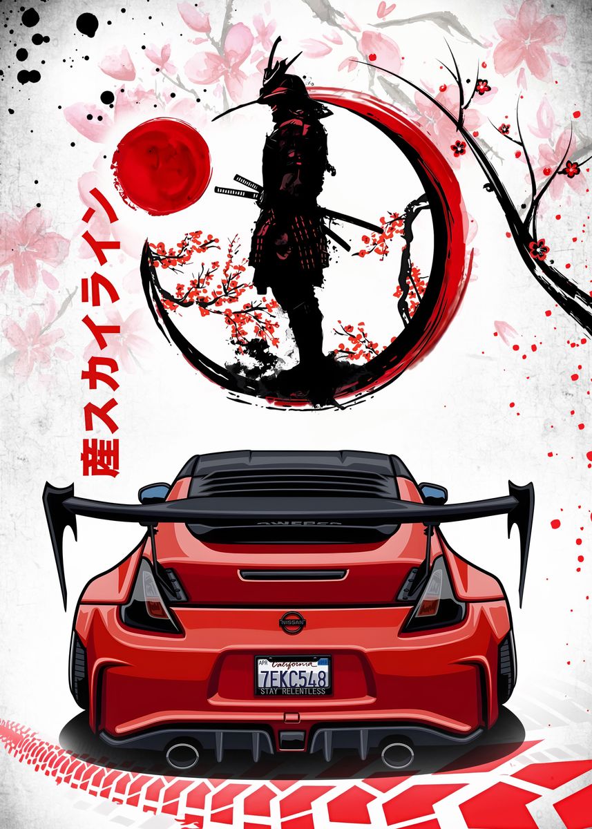 'Nissan 370z car' Poster, picture, metal print, paint by ALEX SHINDER ...