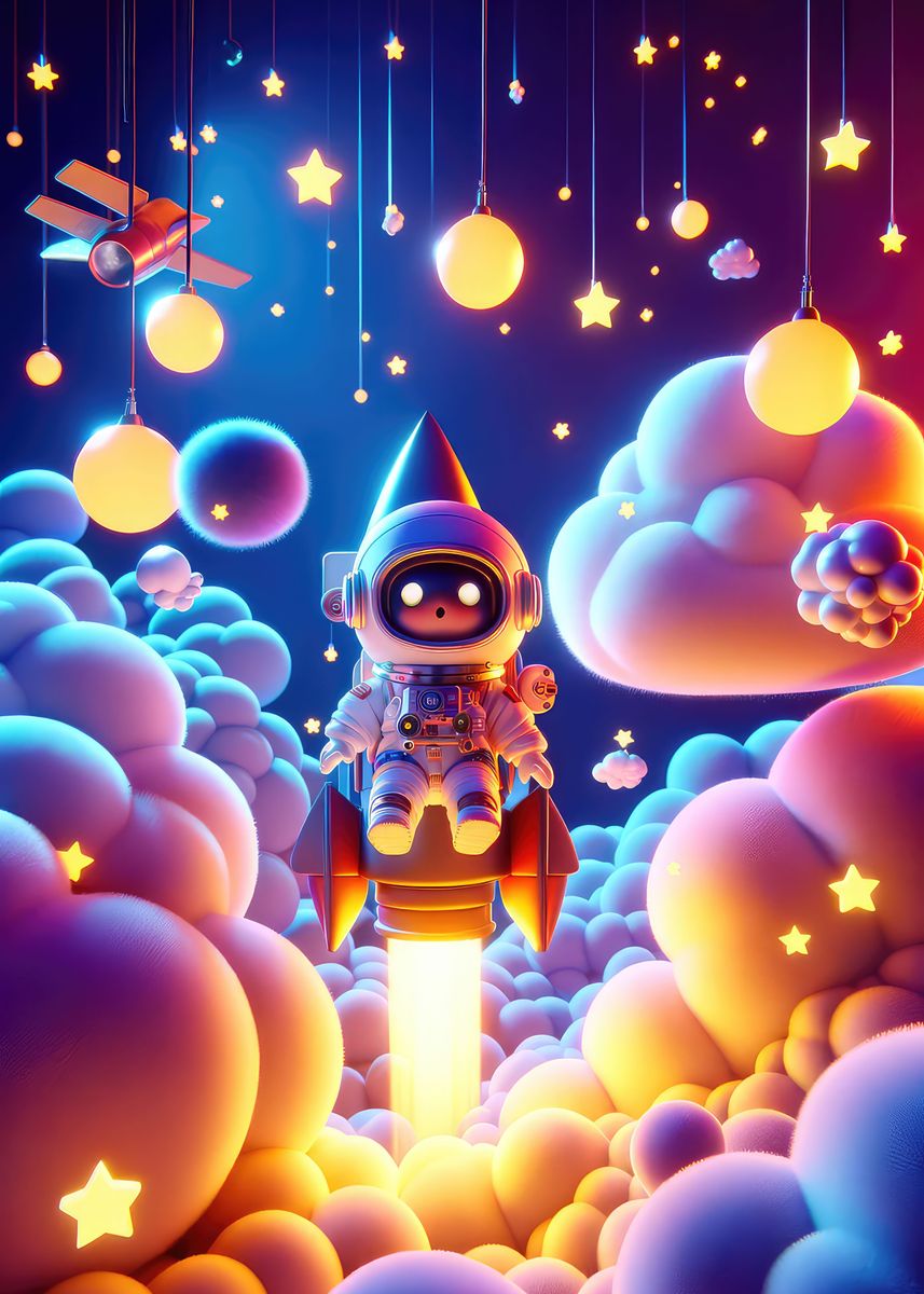 'VIVID SPACE' Poster, picture, metal print, paint by Xi Designs | Displate