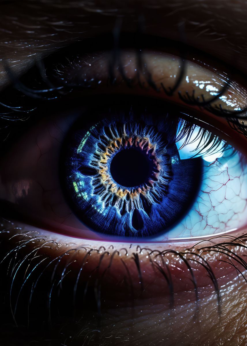'Macro Iris Eye photography' Poster, picture, metal print, paint by Ji ...