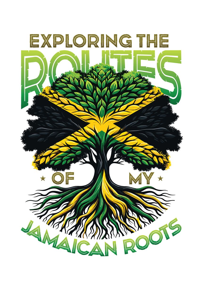 'Jamaican Roots Jamaica' Poster, picture, metal print, paint by Sascha ...