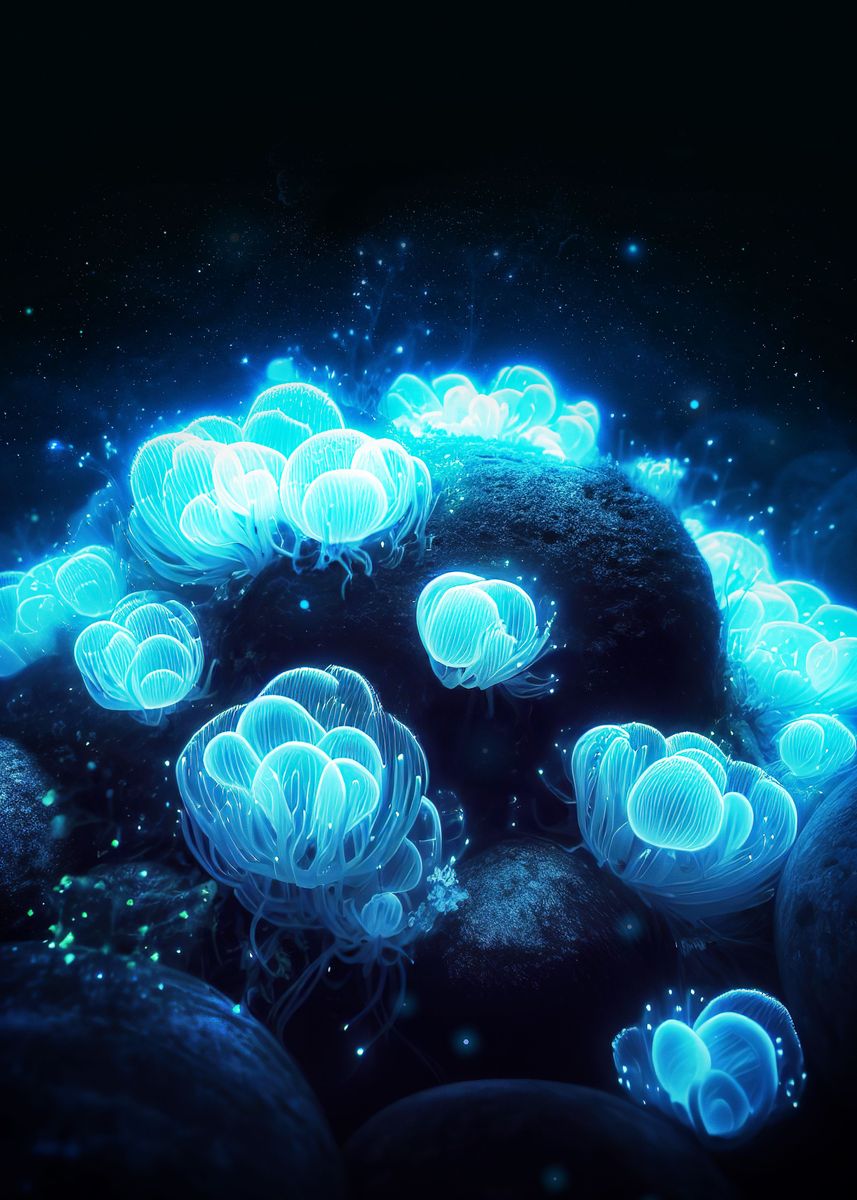 'Glowing Life Form' Poster, picture, metal print, paint by Bruno Macedo ...