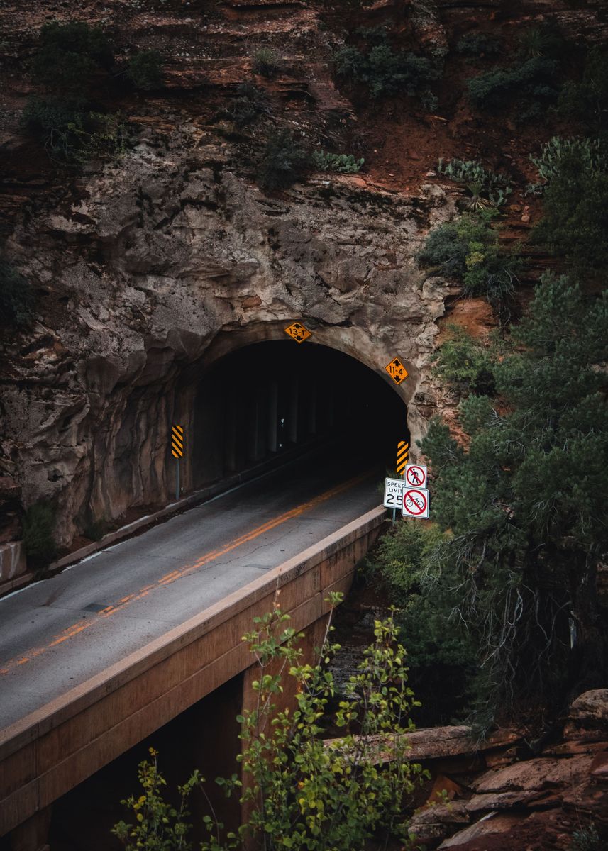 'Mystic Mountain Tunnel' Poster, picture, metal print, paint by Hendrik ...