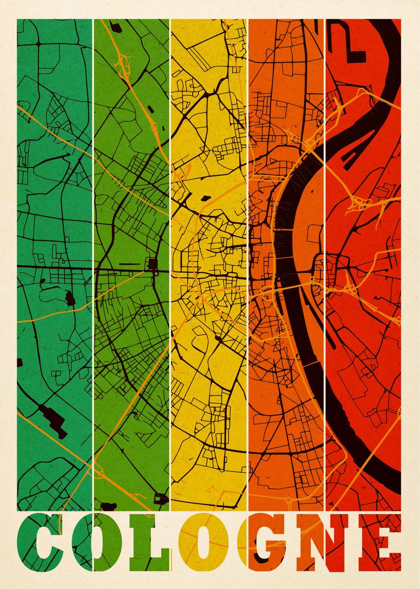 'Cologne Germany' Poster, picture, metal print, paint by Ryan Proffitt ...