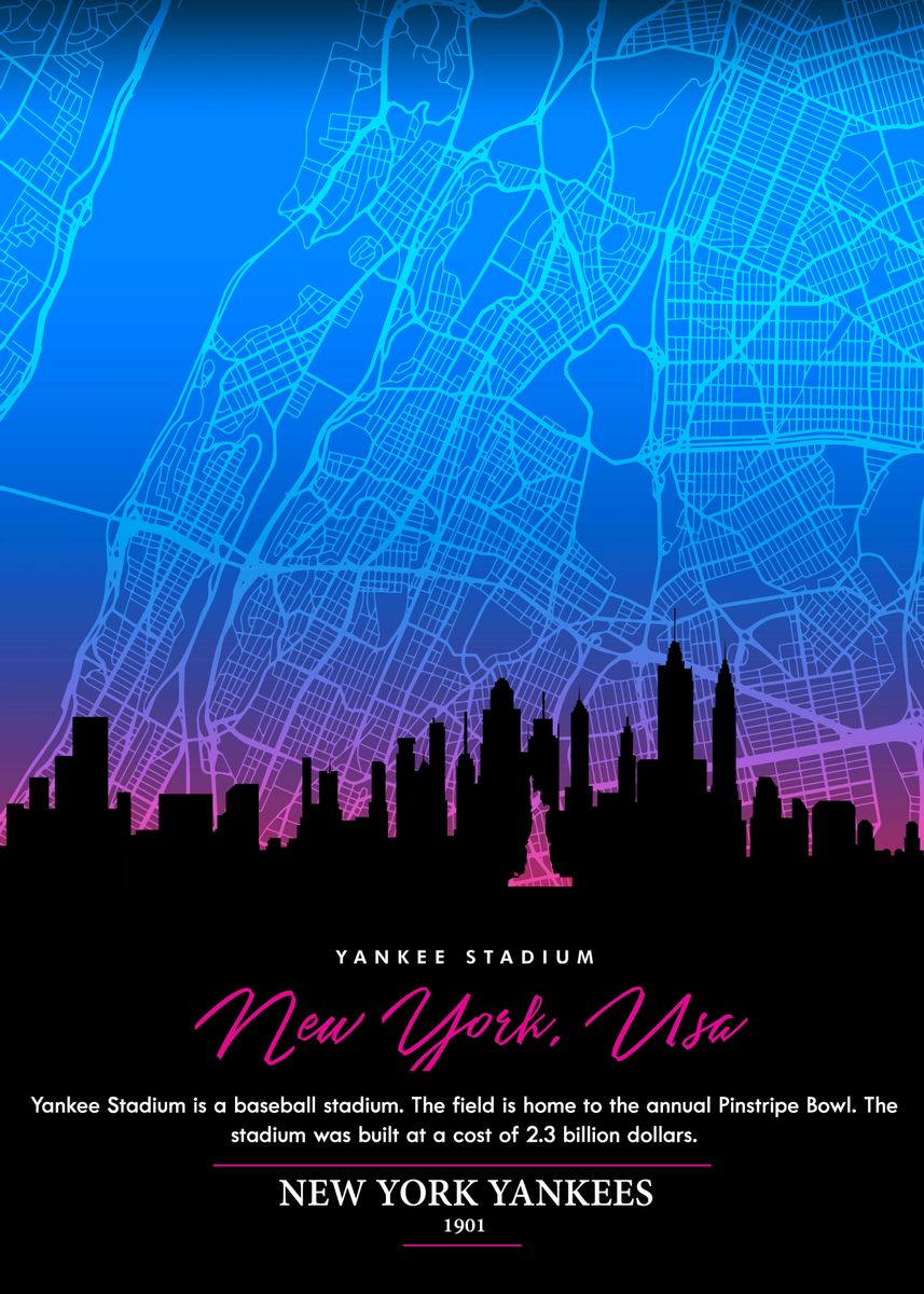 'New York City Yankee' Poster, picture, metal print, paint by Kaye ...