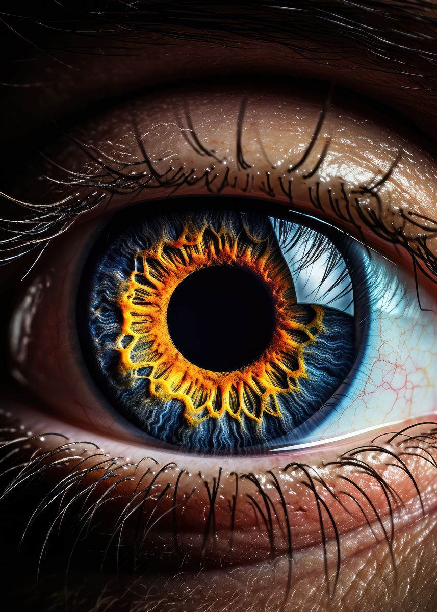 'Macro Iris Eye photography' Poster, picture, metal print, paint by Ji ...