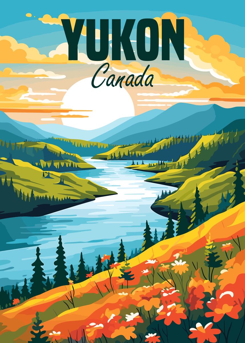 'Yukon Canada' Poster, picture, metal print, paint by Mesh | Displate