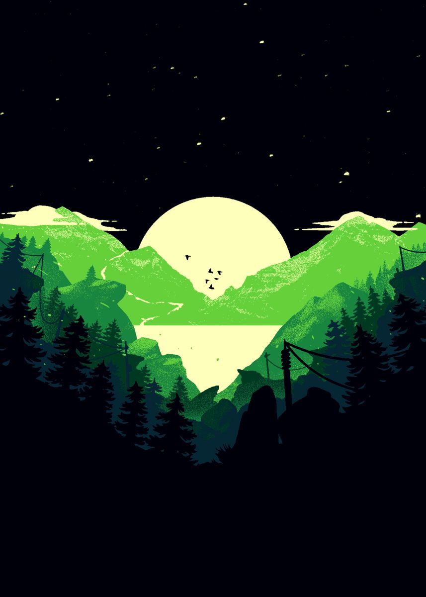 'Nature ' Poster, picture, metal print, paint by STRAIGHT | Displate