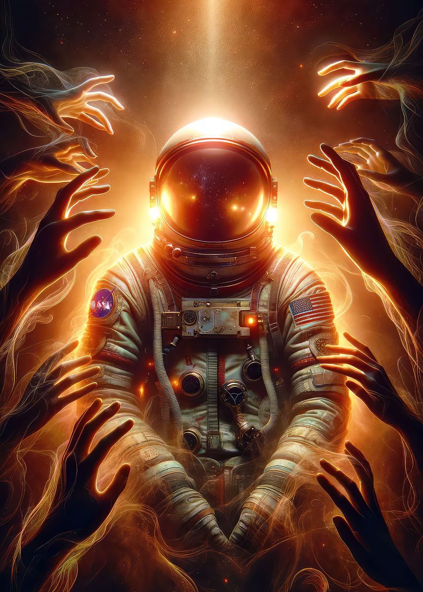 'Cosmic Embrace' Poster, picture, metal print, paint by Xi Designs ...