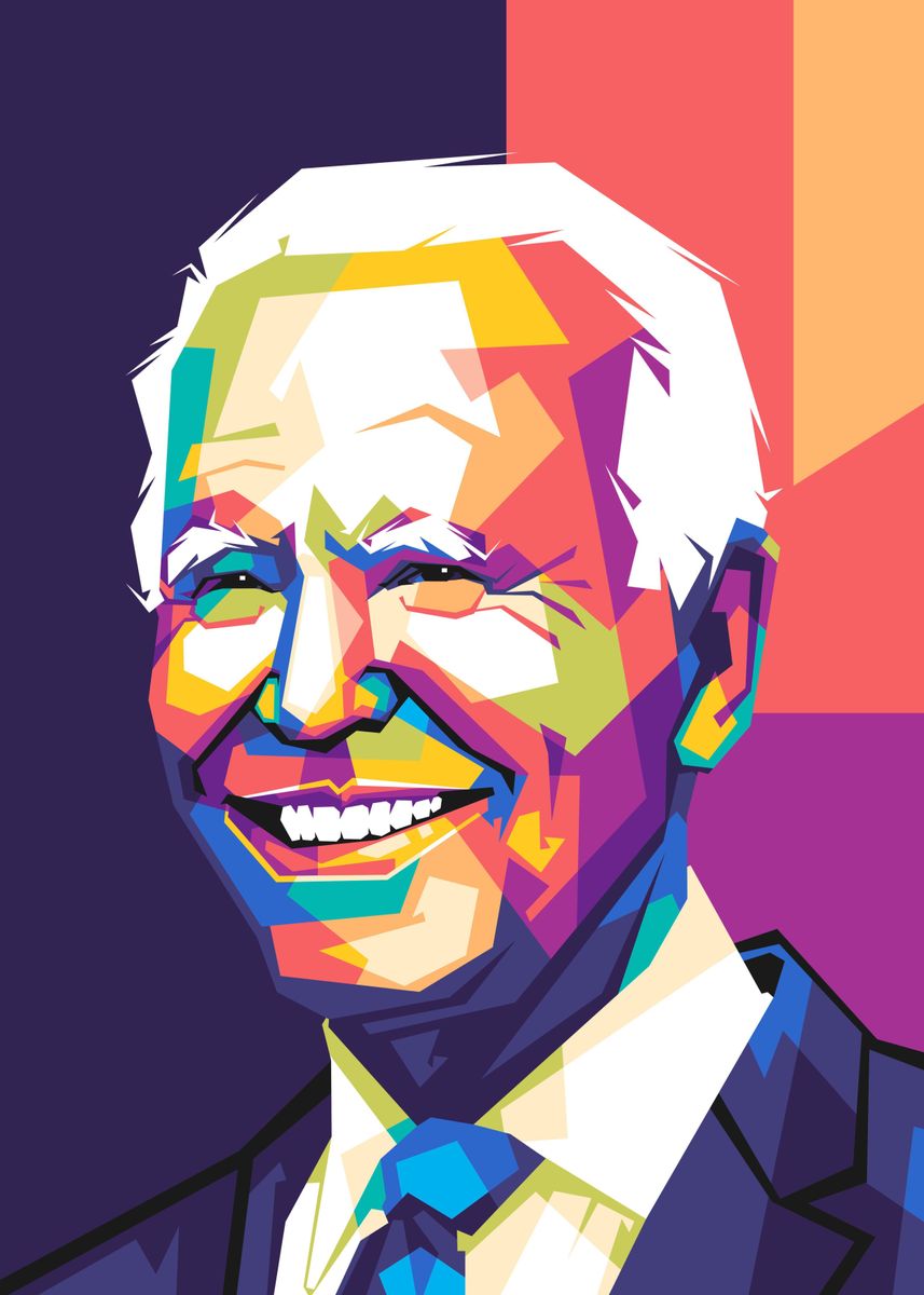 'Joe Biden WPAP' Poster, picture, metal print, paint by Dika Sujud ...