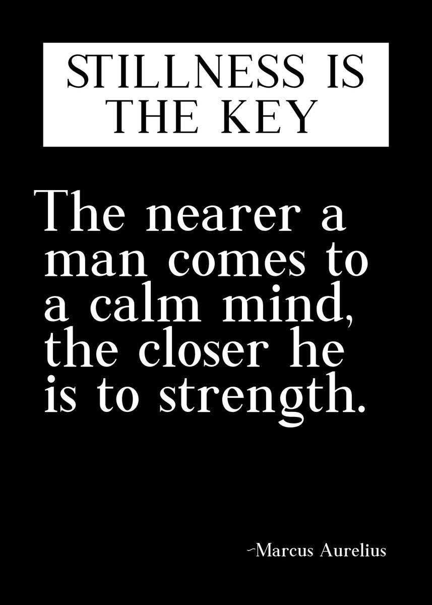 'Stillness Is The Key' Poster, picture, metal print, paint by Wezt ...