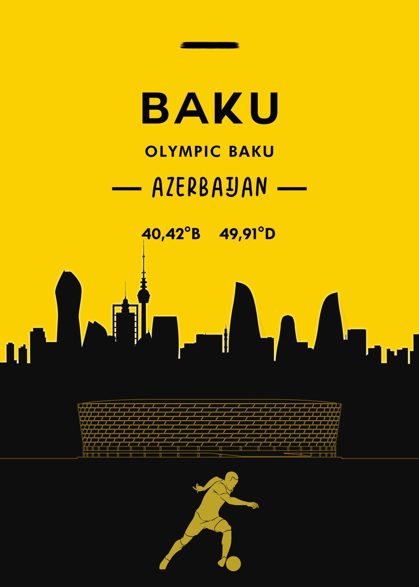 'Olympic Baku' Poster, picture, metal print, paint by Wohl Porfirio ...