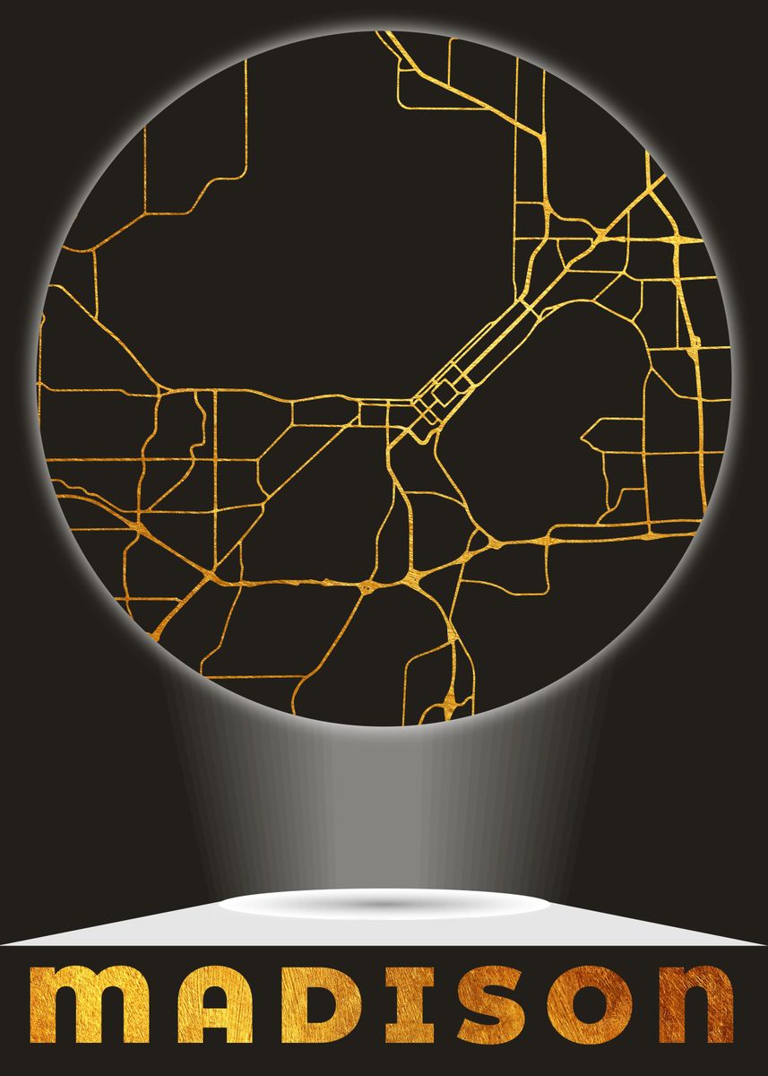 'Madison WI USA' Poster, picture, metal print, paint by Nolan Mccroskey ...