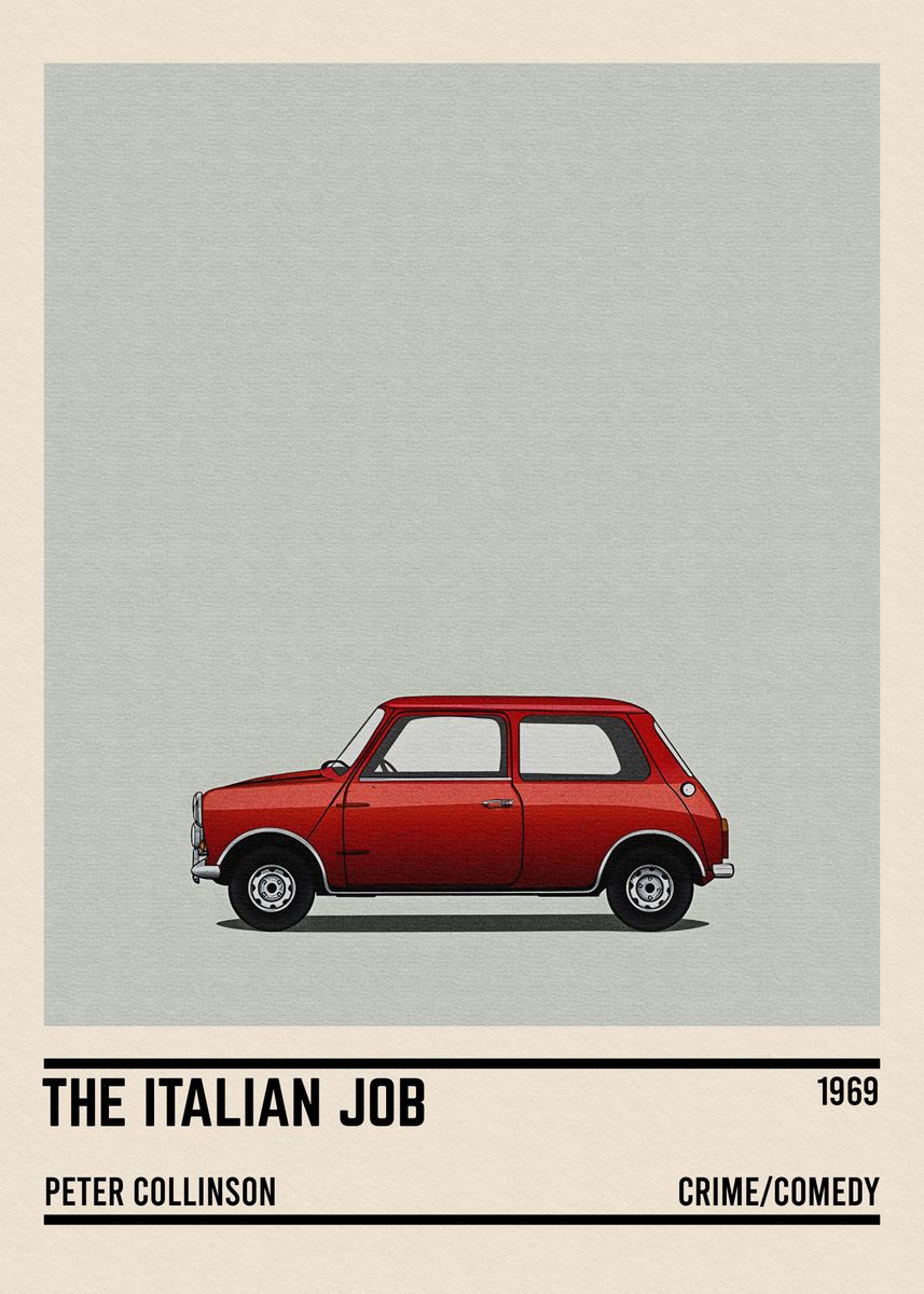 'The Italian Job car movie' Poster, picture, metal print, paint by ...