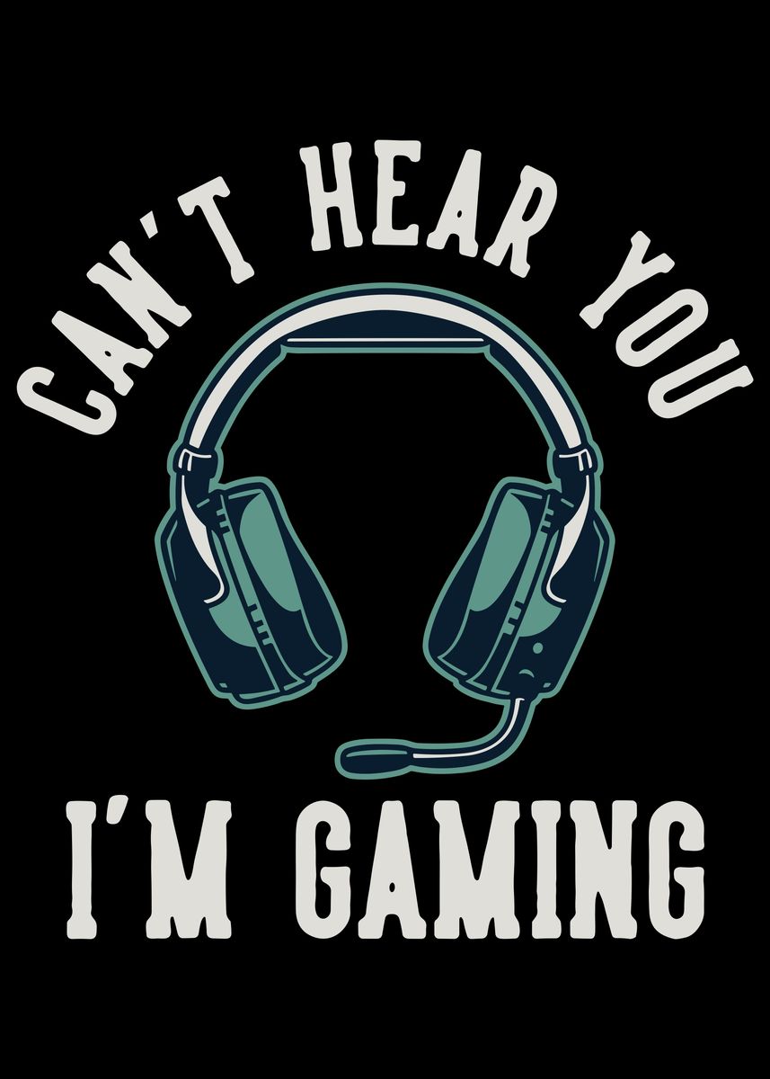 'Funny Gaming Quote' Poster, picture, metal print, paint by Great ...