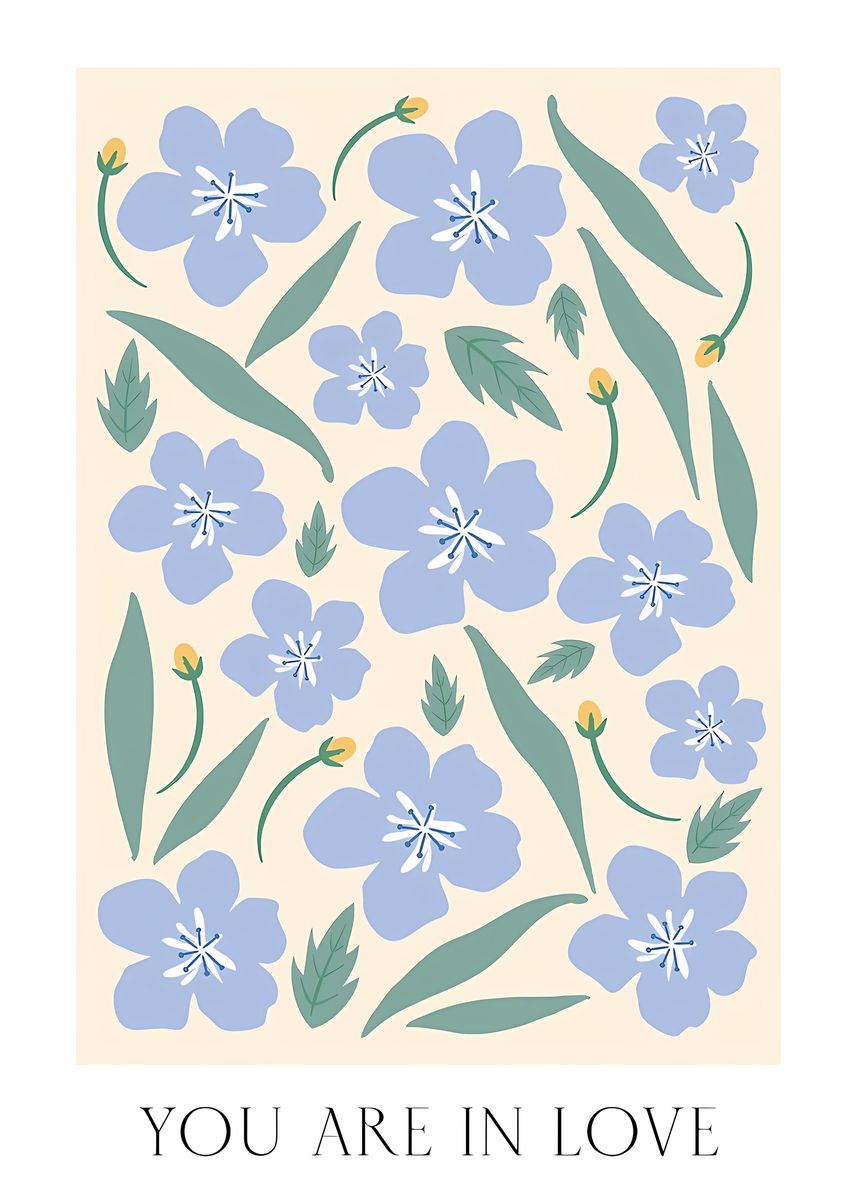 'you are in love' Poster, picture, metal print, paint by Executive Clubs | Displate