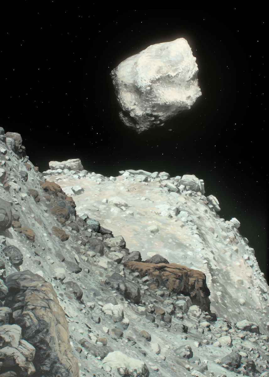 'Asteroid Dinkinesh' Poster, picture, metal print, paint by Justinas ...