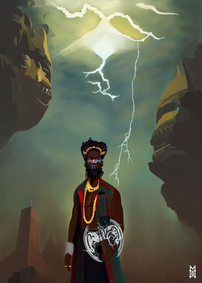 'Yoruba Orisha God Sango' Poster, picture, metal print, paint by ...